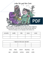 The Twits - Chapter Summaries and Chapter Titles | PDF
