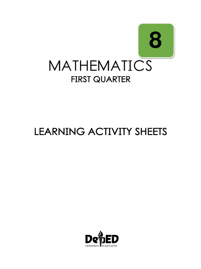 Grade 8 Mathematics-ACTIVITY SHEETS | PDF | Factorization | Polynomial