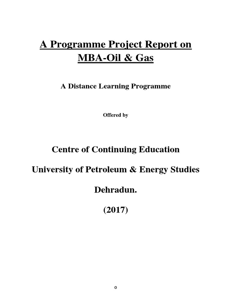 MBA (Oil and Gas Management) | PDF | Libraries | Educational Assessment