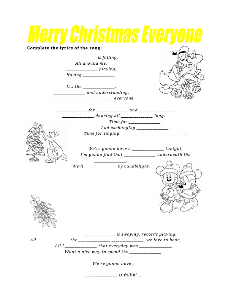 Complete The Lyrics of The Song | Download Free PDF | Catholic Holy ...