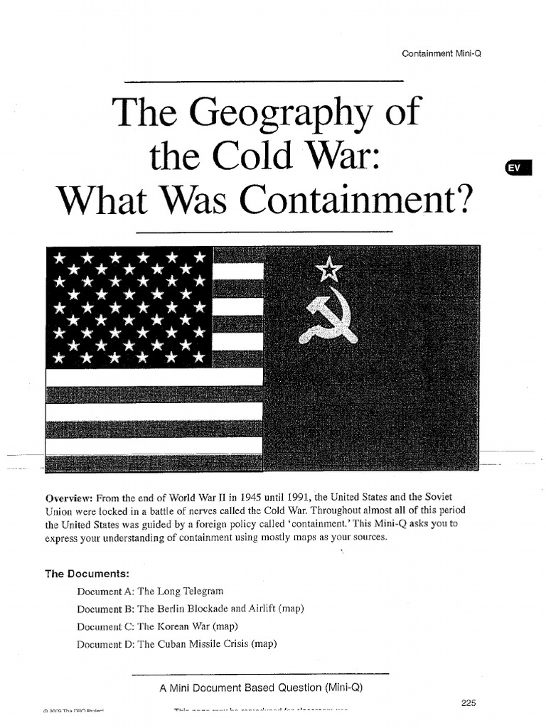 Containment Policy in Cold War Context | PDF | Containment | Soviet Union