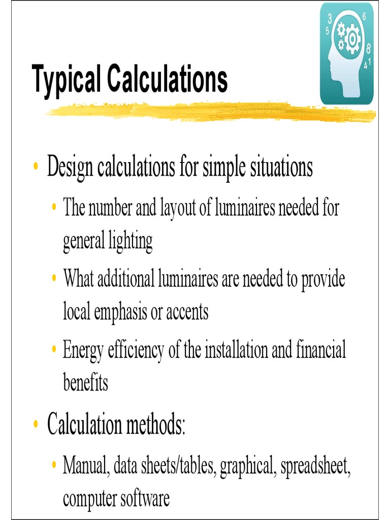 Lighting Calculation 13 | PDF | Computers