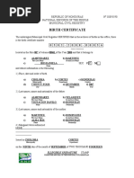 RENAP Guatemalan Birth Certificate Template | PDF | Birth Certificate | Written Communication