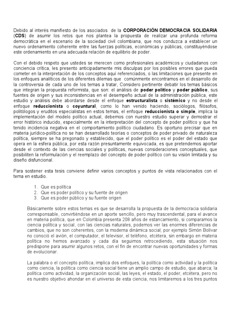 Las Fuentes Del Poder Politico | PDF | Estado (política) | Democracia