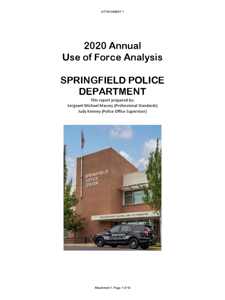 2020 SPD Use of Force Report | PDF | Use Of Force | Police Dog