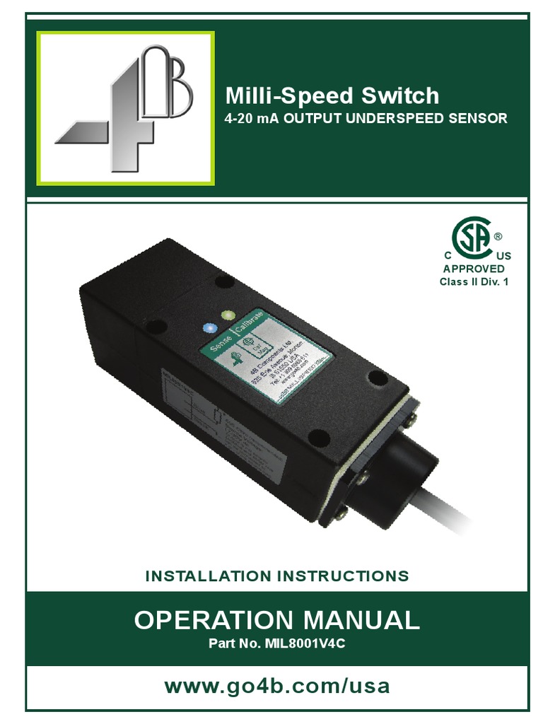 Milli Speed Switch Manual | PDF | Electrical Wiring | Implied Warranty