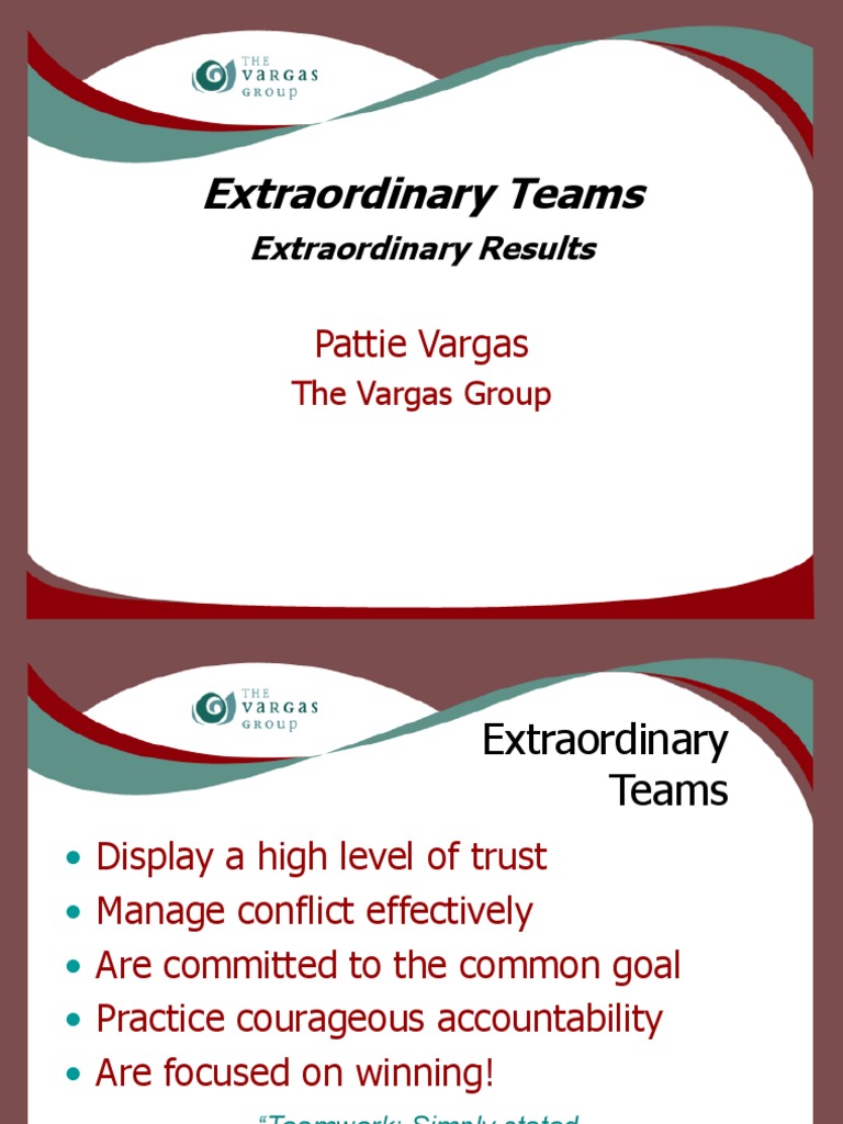15oct Extraordinary Teams | PDF | Leadership | Human Nature
