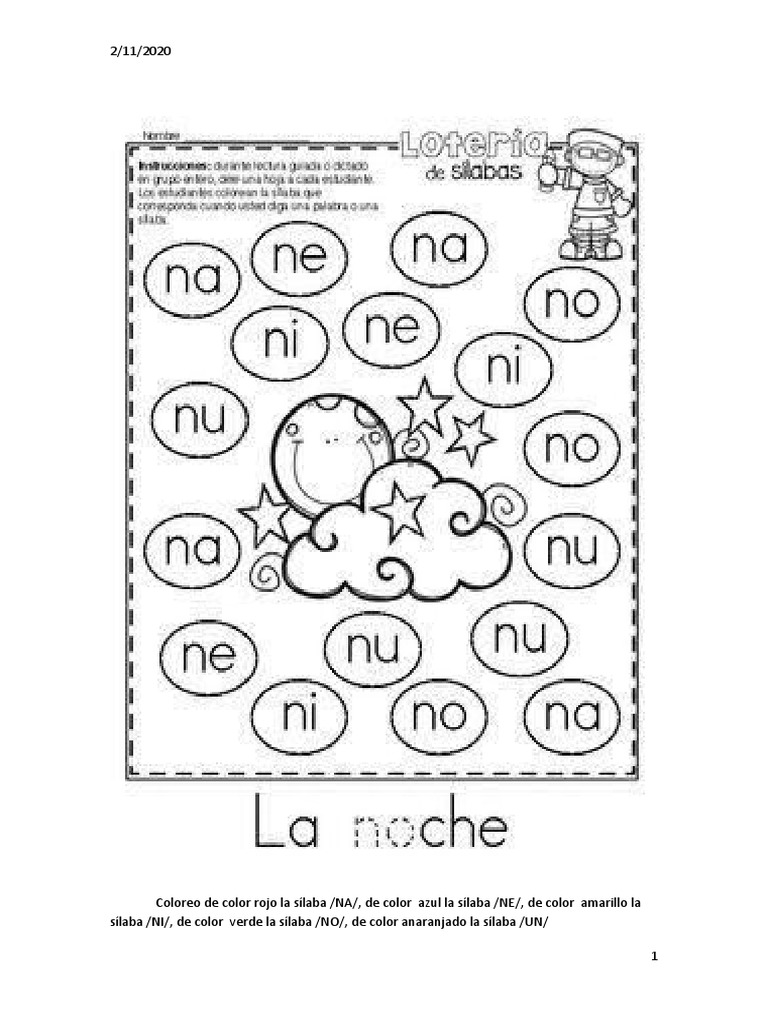 Repaso de La Letra N | PDF