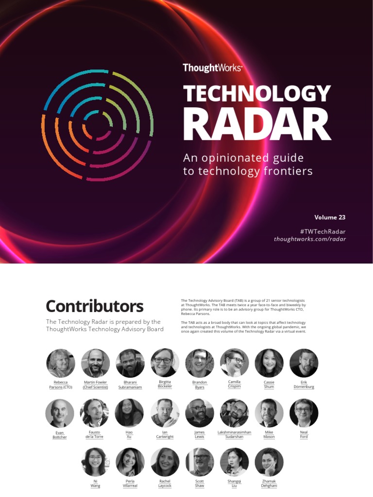 Technology Radar Vol 23 en | PDF | Visualization (Graphics) | Software ...