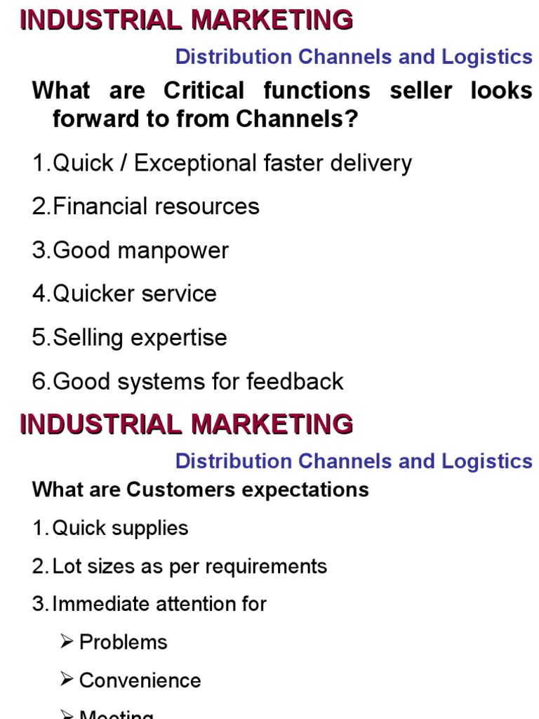 09 Distribution Channels & Logistics | PDF