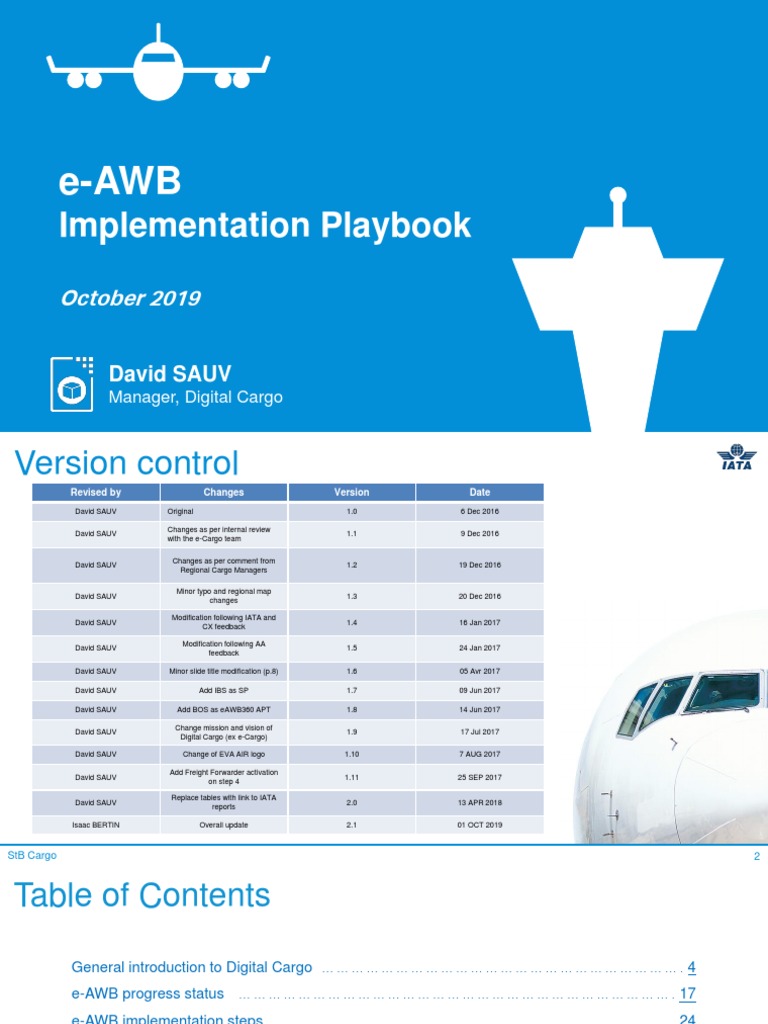 E Awb Implementation Playbook | PDF | Supply Chain Management | Freight ...