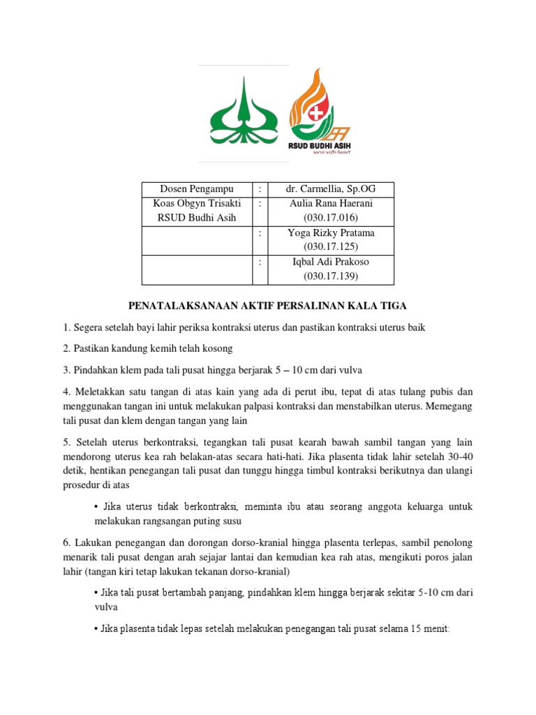 Persalinan Kala III | PDF