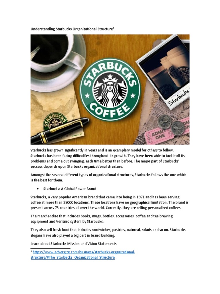 Understanding Starbucks Organizational Structure | PDF | Organizational ...