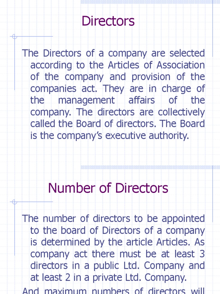Directors of Company-Ii | PDF | Board Of Directors | Government