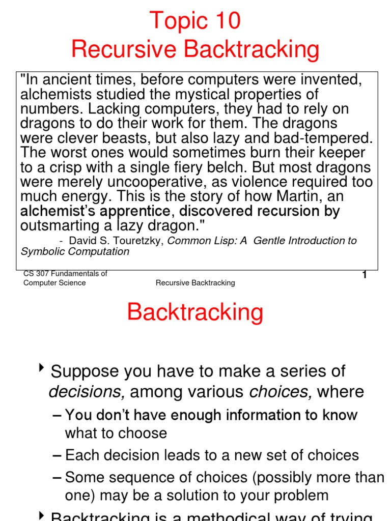 14 Recursive Backtracking | PDF | Algorithms And Data Structures ... 14 Recursive Backtracking | PDF | Algorithms And Data Structures ...
