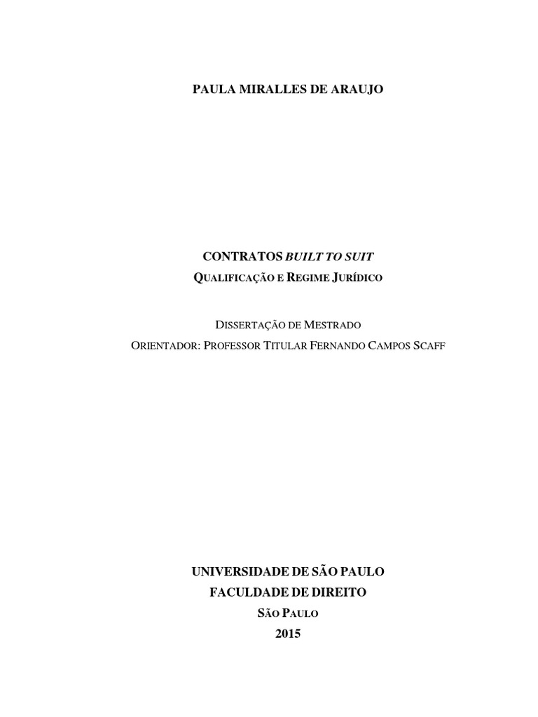 Contratos Built To Suit | PDF | Lei das Obrigações | Definição Contratos Built To Suit | PDF | Lei das Obrigações | Definição