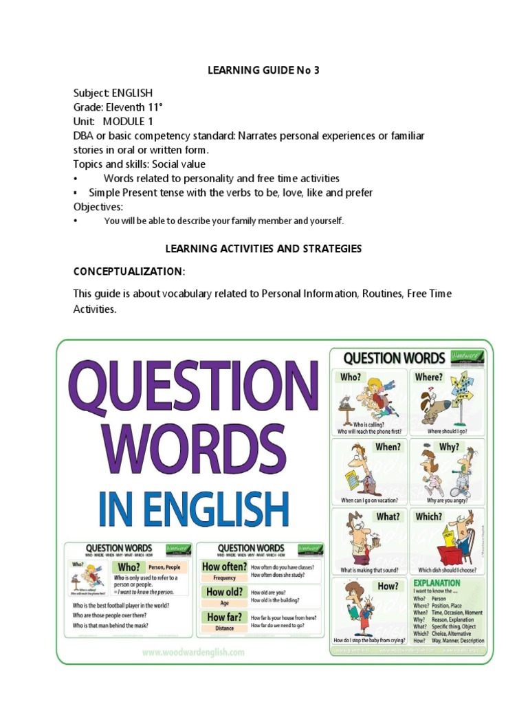 LEARNING GUIDE No 3 11th 2021+ | PDF | Pedagogy | Learning