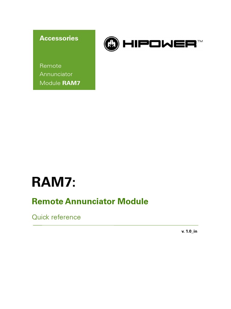 RAM7 Remote Annunciator Module | PDF | Computer Science | Computing
