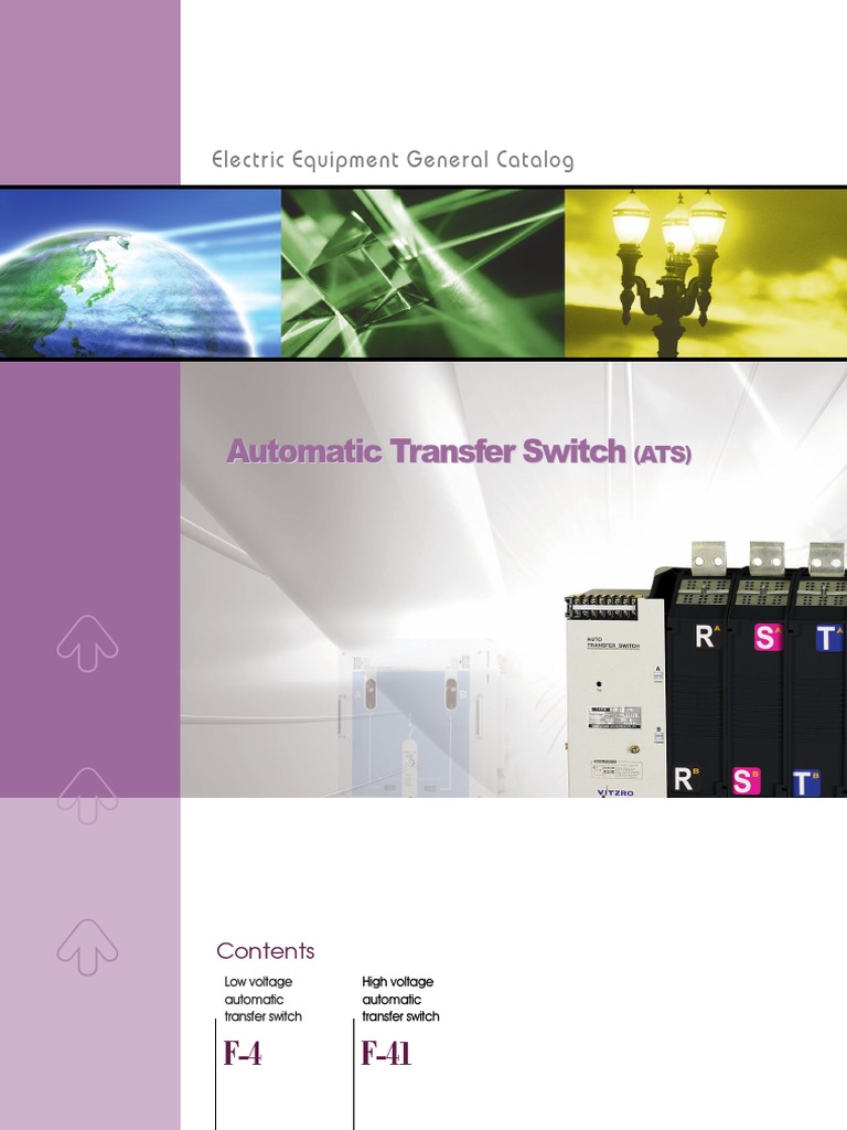 Automatic Transfer Switch Catalog | PDF | Alternating Current | Switch