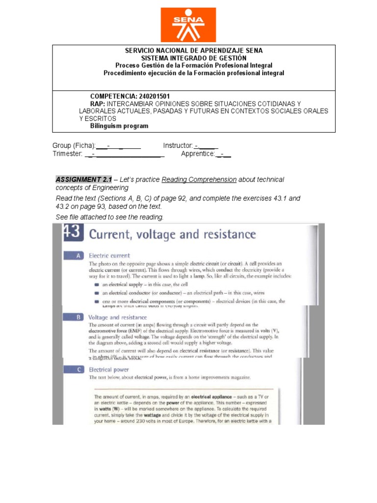 Engineering Reading Comprehension Exercise | PDF