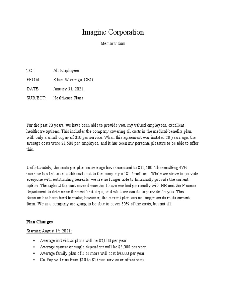 Bad Memo Project-Ethan | PDF | Health Care | Economies