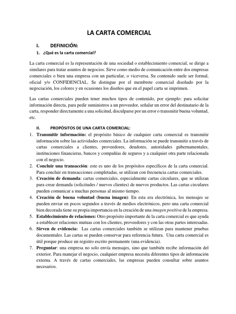 La Carta Comercial - Teoría | PDF | Empresas | Comunicación