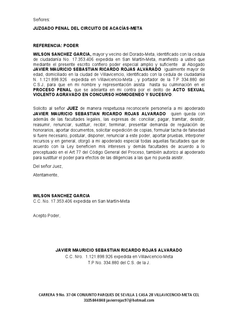 Poder Wilson Sanchez | PDF