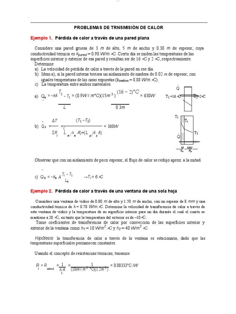 Ejercicios Resueltos de Transferencia de Calor | PDF | Intercambiador de calor | Calor