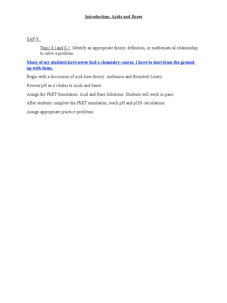 Acid Base Simulation Strong Vs Weak | PDF | Acid | Ph