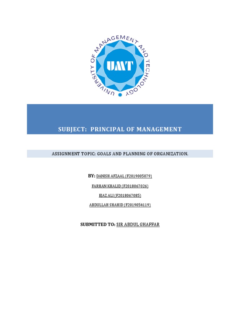 POM Second ASSIGnment | PDF | Goal | Supply Chain