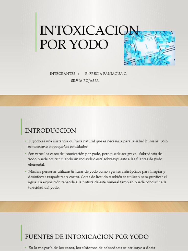 Intoxicacion Por Yodo | PDF | Tiroides | Yodo