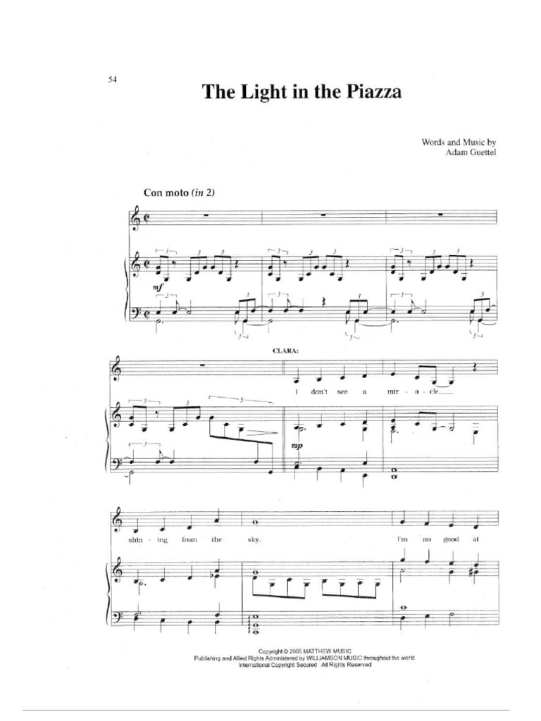 The Light in The Piazza | PDF
