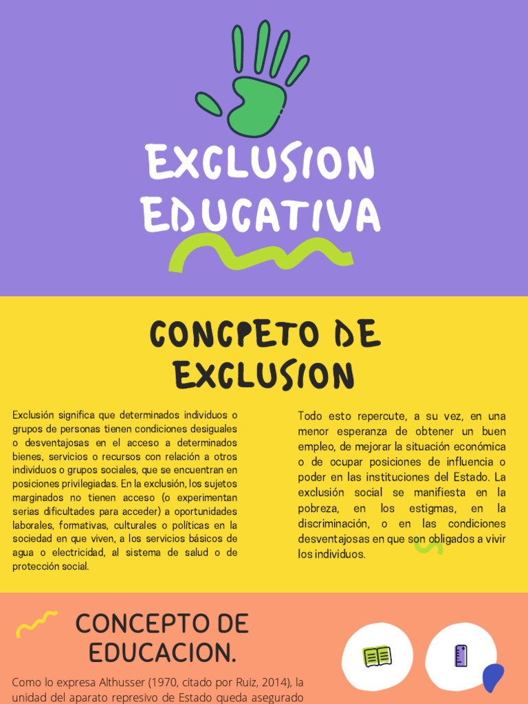 Exclusion Educativa - Presentacion | PDF | Exclusión social | Inclusión ...