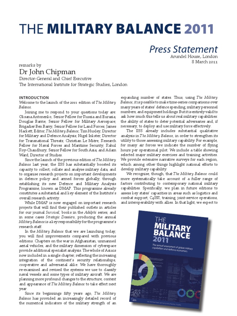 Military Balance 2011 Press Statement | PDF