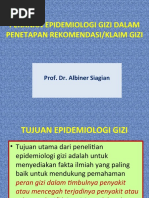 Tabel Angka Kecukupan Gizi (AKG) Indonesia Kementrian Kesehatan, 2019 | PDF