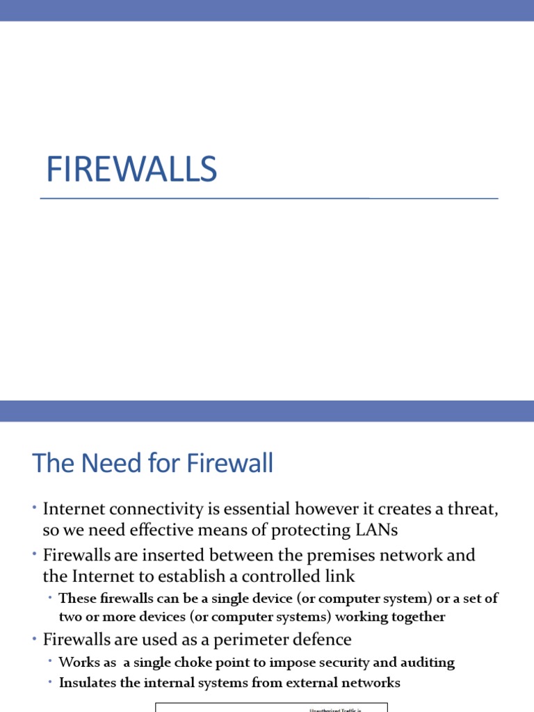 Chapter 9 - Firewalls and Intrusion Detection System | PDF | Firewall (Computing) | Internet ...