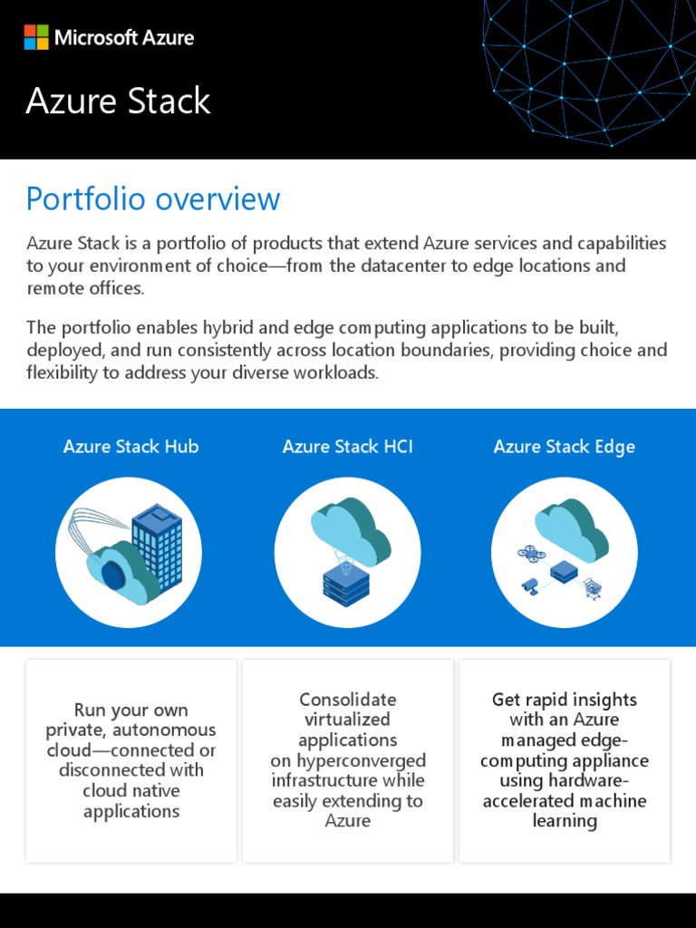 Azure Stack Portfolio Datasheet | PDF | Microsoft Azure | Cloud Computing