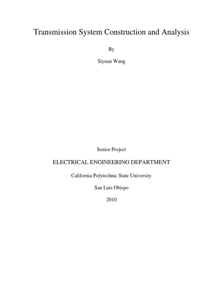 Transmission System Construction and Analysis | PDF | Electric Power ...