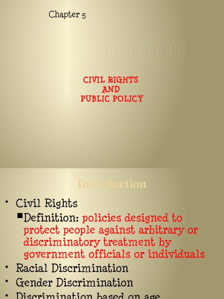 Civil Rights AND Public Policy | PDF | Violence | Civil Rights Act Of 1964