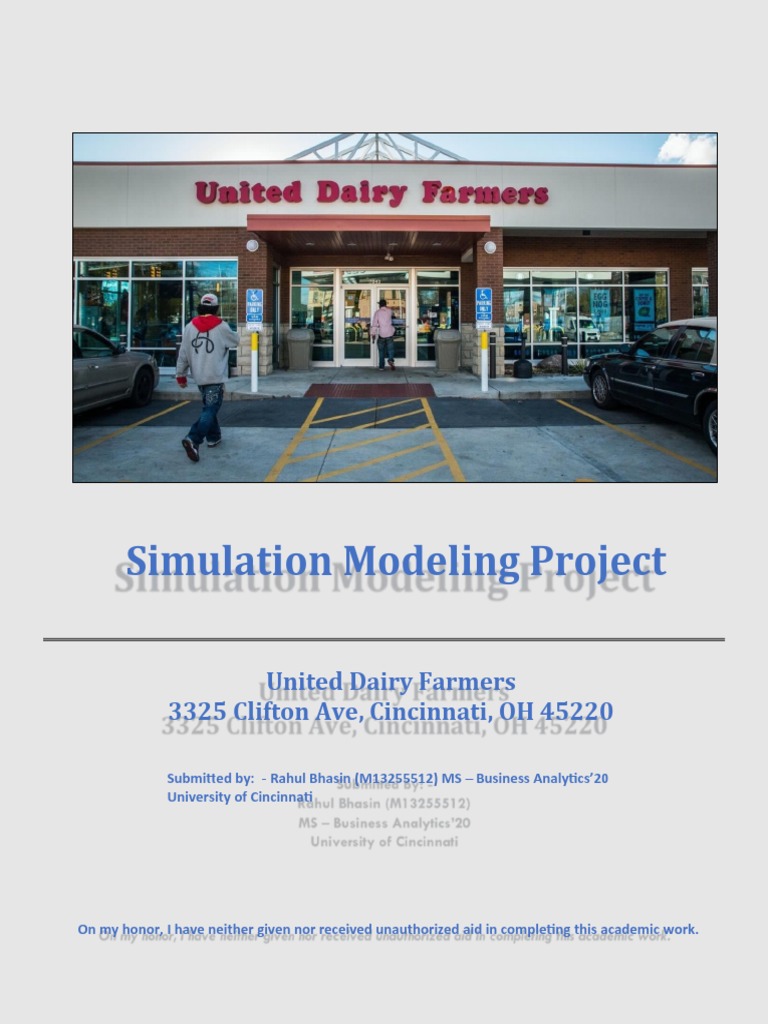 Simulation Modeling Project Report تقرير محاكاة | PDF | Milkshake | Dairy