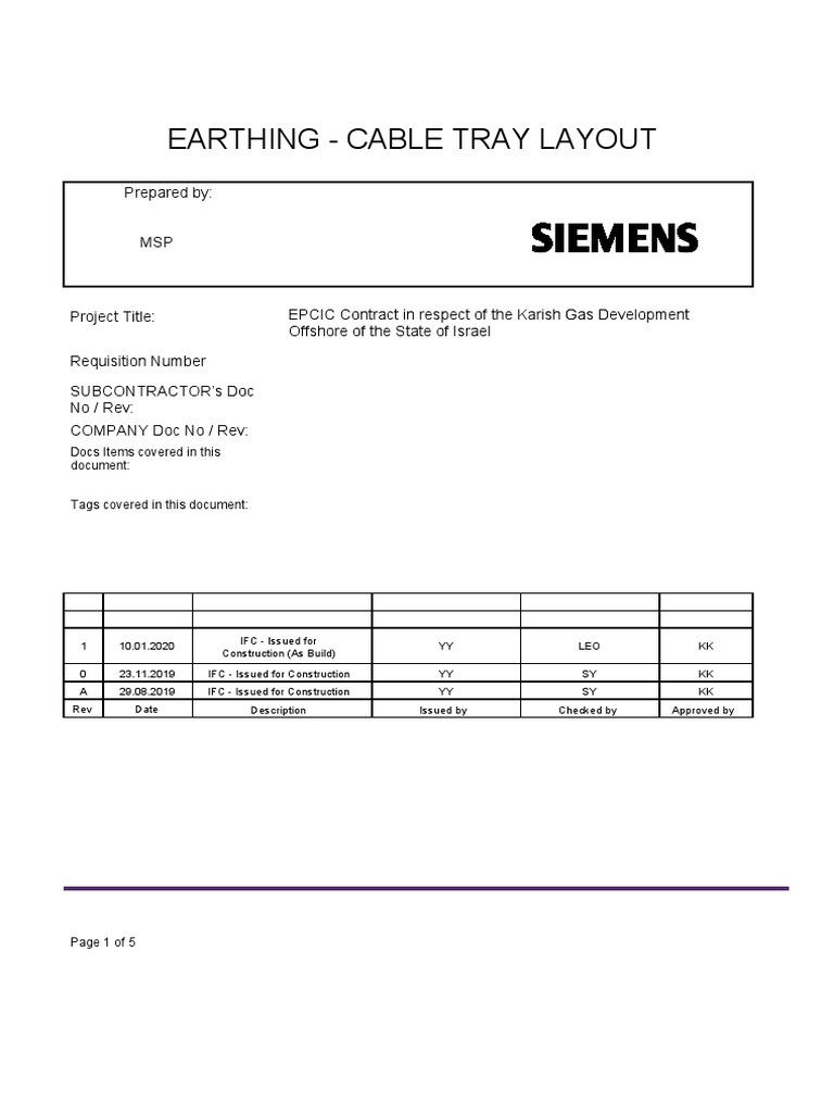Earthing Cable Tray Layout Guide | PDF | Manufactured Goods | Equipment