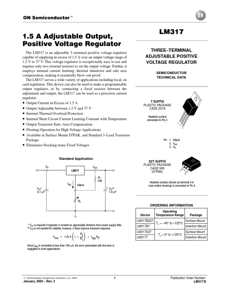 A Technical Overview of the LM317 Three-Terminal Adjustable Positive ...