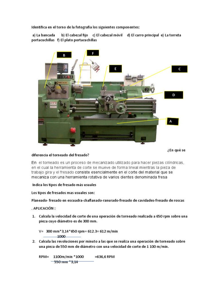 Taller Torno y Fresadora | PDF