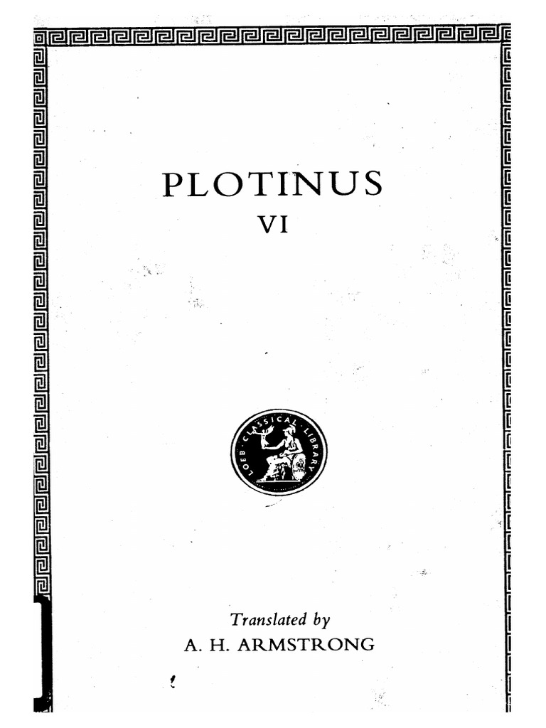 Plotinus - (A. H. Armstrong) - Ennead VI 1-5, Vol. 6 | PDF