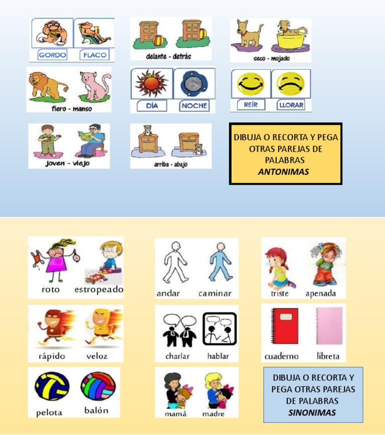 Parejas de Sinonimos y Antonimos | PDF