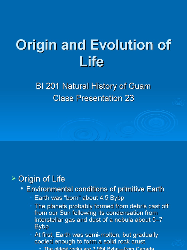 Origin and Evolution of Life | PDF | Abiogenesis | Eukaryotes