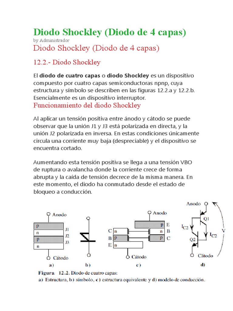 Tema 3 Diodo Shockley | PDF