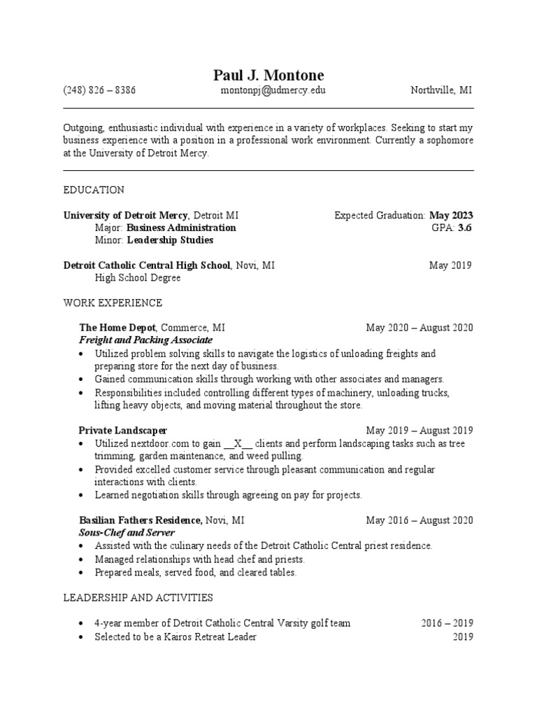 Pauls Resume | PDF