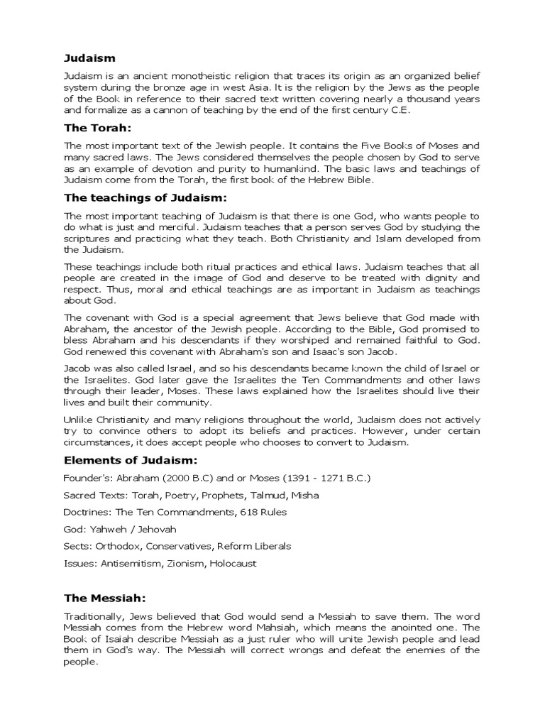 Judaism | PDF | Torah | Talmud