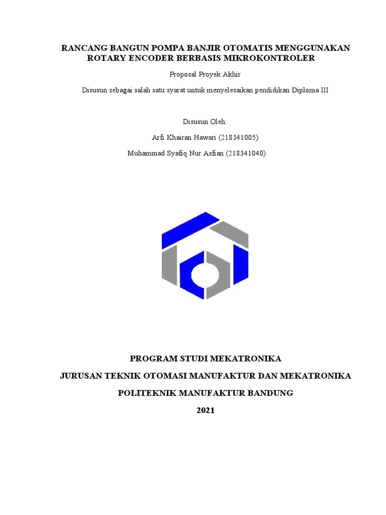 Proposal Proyek Akhir 2 (Pompa Banjir) | PDF